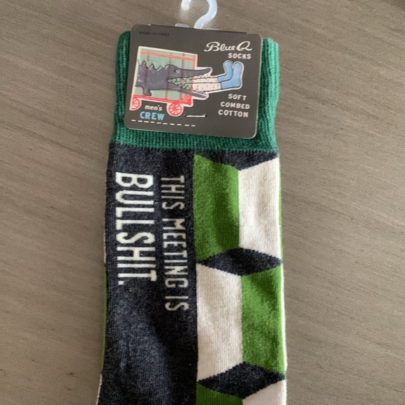 Blue Q | Underwear & Socks | Mens Crew Socks Gag Gift This Meeting Is ...